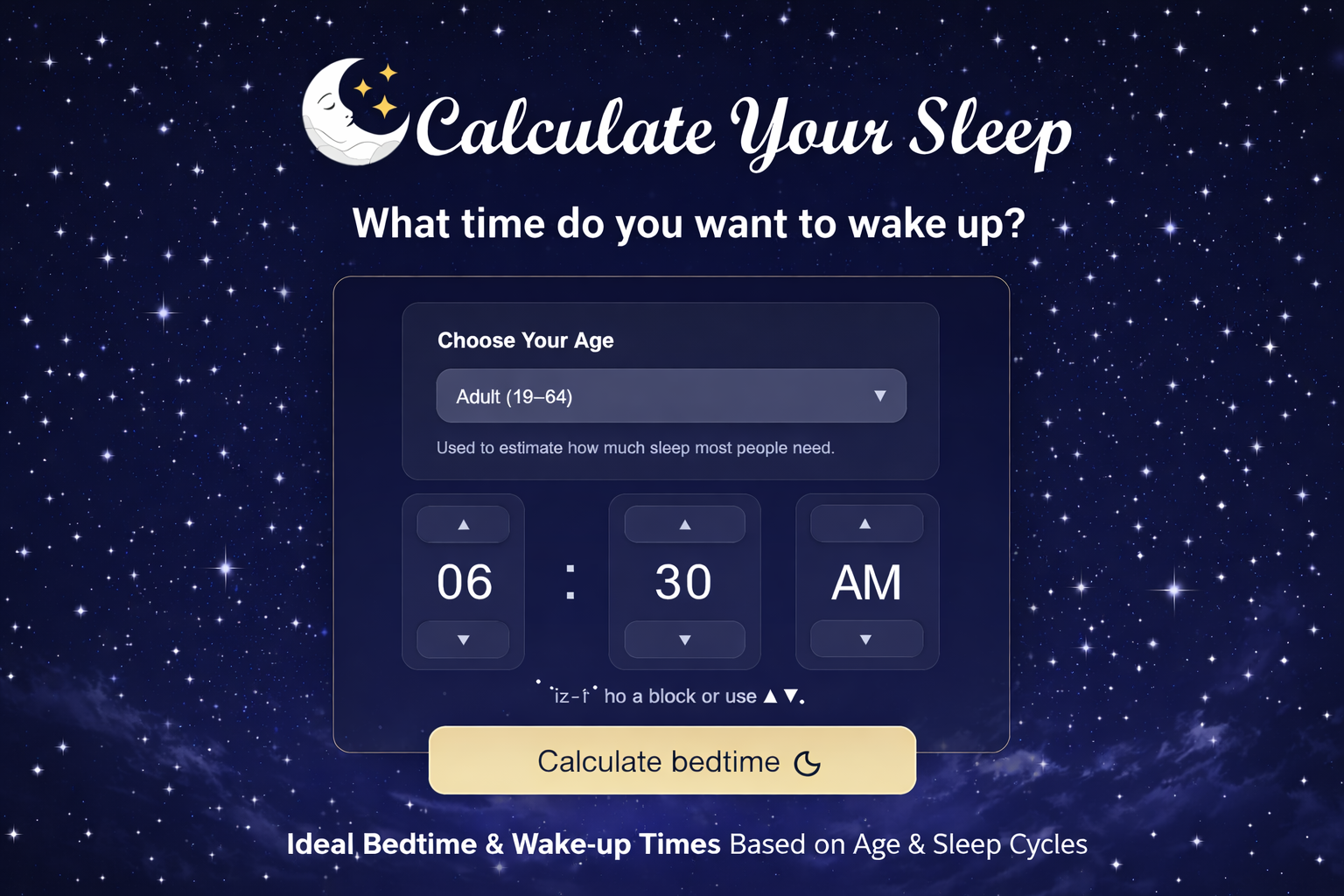 Sleep Calculator By Age Best Bedtime Wake Up Times
